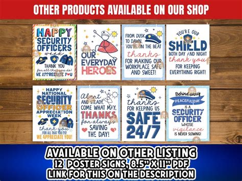 Security Officers Appreciation T Printable Police Officers Week