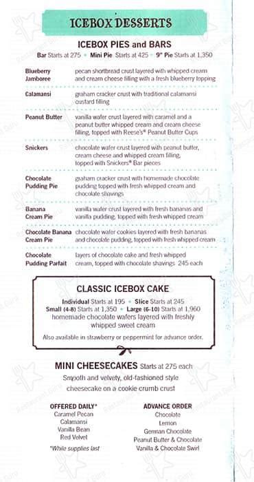 Menu At M Bakery Taguig Lower Ground