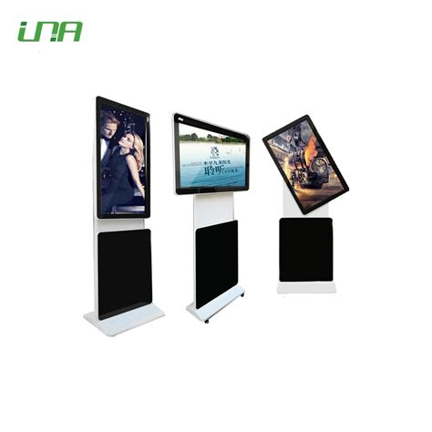Android 1080p Free Standing Lcd Media Revolving Screen Display Kiosk