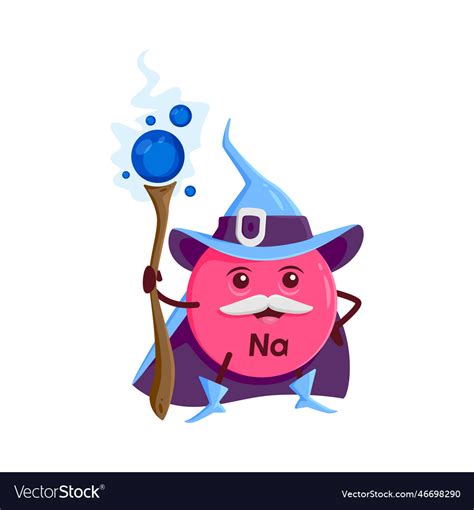 Cartoon Sodium Or Natrium Mineral Micronutrient Vector Image