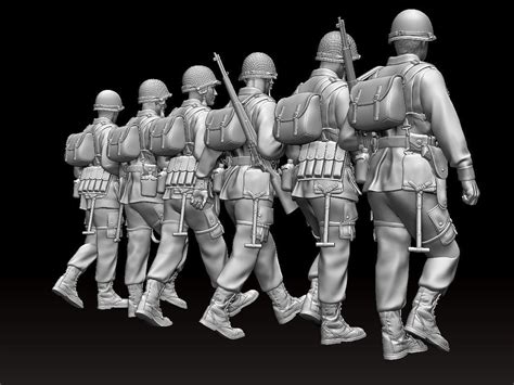 American Soldiers Ww2 3d Model 3d Printable Cgtrader