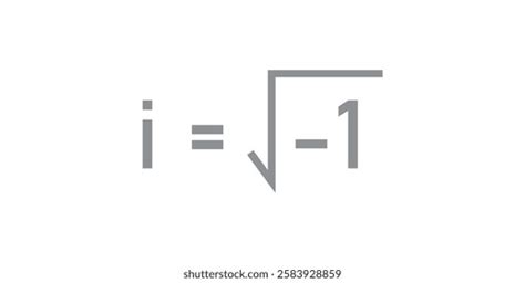 Imaginary Unit Square Root Negative One Stock Vector Royalty Free