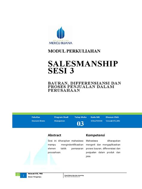 Modul Sesi 3 Salesmanship Pdf