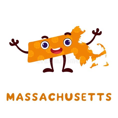 Cartoon Massachusetts Map Stock Illustrations 140 Cartoon