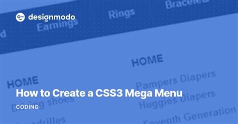 how to create a css3 mega menu