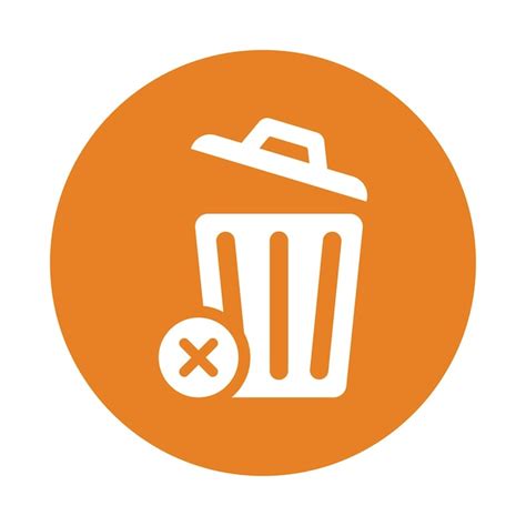 Premium Vector Trash Can Delete Icon Orange Color Vector Eps