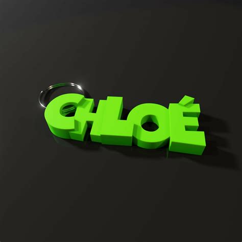 Stl File ChloÉ Name Keyring・3d Printing Model To Download・cults