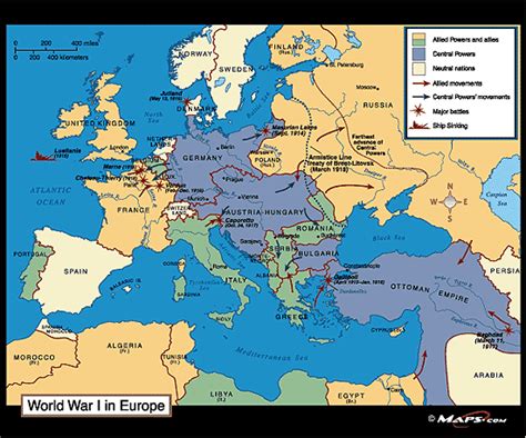 World War I Introduction Key Words List And Map Of Europe 1914