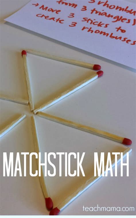Matchstick Math Patterns Puzzles And Critical Thinking Fun Math Activities Math Blog