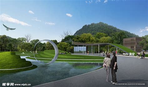 景区建设门头入口效果图设计图室外模型3d设计设计图库昵图网