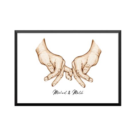 Plakat Pinky Promise Kærester Mand Mand Familie