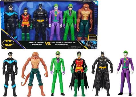 Sada 6 Figurek 30 Cm Batman Joker Riddler Copperhead Robin Spin Master