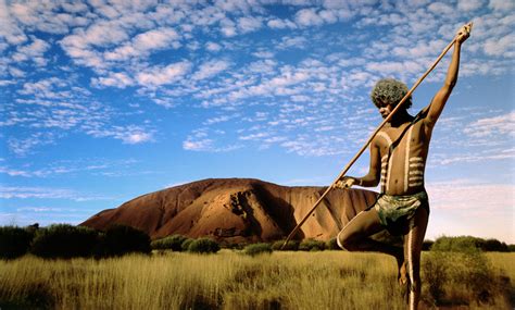 Aboriginal Playing Didgeridoo