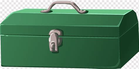 Toolbox Green Box Grey Closed Gray Metallic Steel Elegant Png