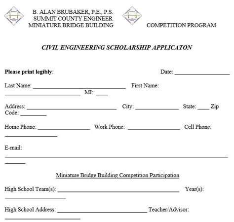 Free Scholarship Application Templates And Forms [word] Best Collections