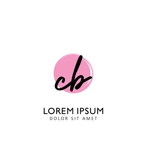 Cb Initial Handwriting Circle Brush Template Design 28888071 Vector Art At Vecteezy