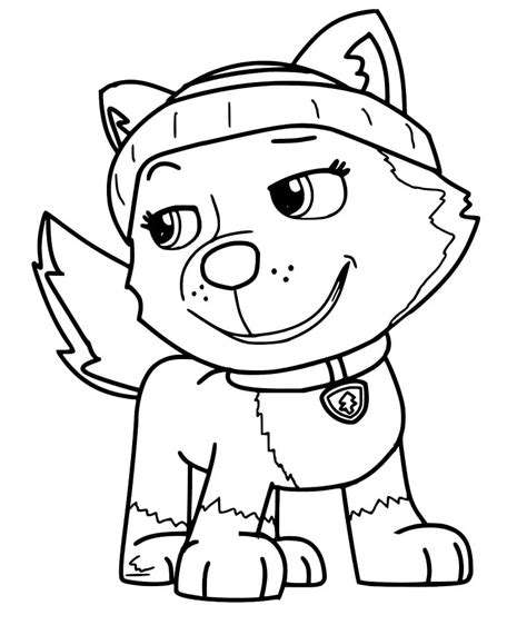 Everest Coloring Page Paw Patrol Paw Patrol Coloring