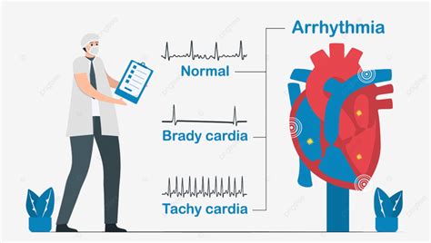 Heart Signal Vector Art Png Normal Heart Signal Is Compared With 2 Types Of Arrhythmia Vien