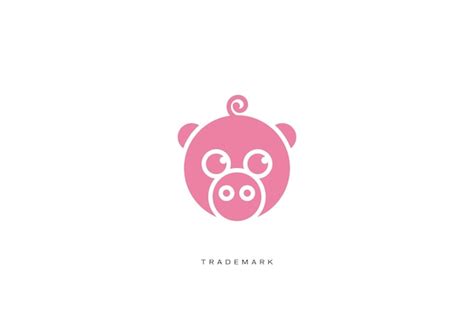Premium Vector Cute Hog Pig Animals Vector Logo