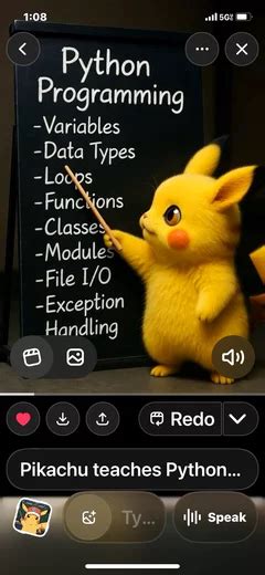 Pikachu Teaches Python Programming Concepts In Fun Animated Video Ai