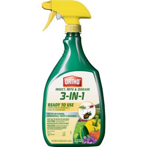 Ortho 24 Oz Ready To Use Trigger Spray 3 In 1 Insect Mite And Disease
