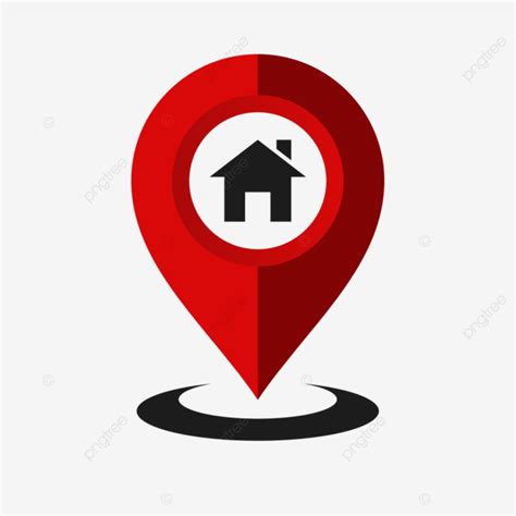 House Location Pointer Vector Illustration Location Pointer House