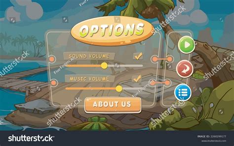 Complete Set Level Button Game Ui Stock Vector Royalty Free