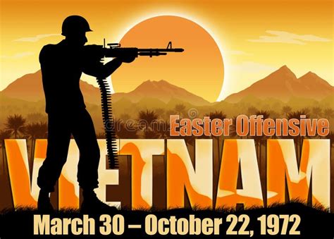Vietnam War Easter Offensive Us Combat Soldier Stock Illustration Illustration Of Shadow
