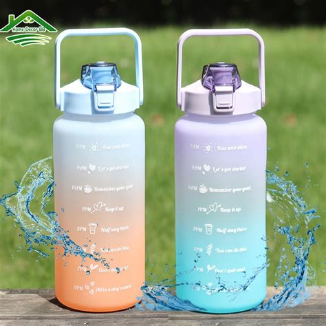 Jual Homedekor Botol Minum 2 Liter 2000ml Korea Viral Botol Motivasi