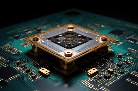 placa base con microchip integrado foto premium