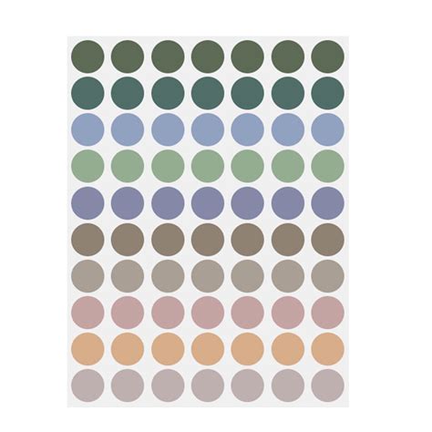 Lohuatrd 50 Sheets 19mm Colored Dot Stickers Assorted Colors Removable
