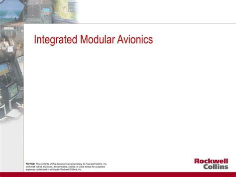 Ppt An Industry Perspective Of Integrated Modular Avionics Powerpoint