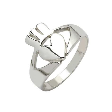 White Gold Claddagh Rings Womens 10k And 14k Gold Irish Claddagh Ring