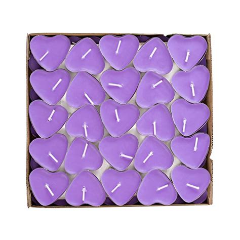 Chenjy Heart Shaped Unscented Tea Lights Candles High Quality Paraffin