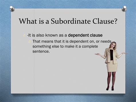 Ppt The Subordinate Clause Powerpoint Presentation Free Download