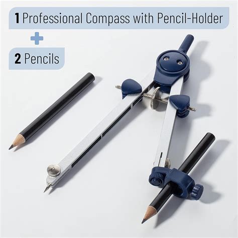 Mr Pen Compass For Geometry Compass With Pencil Compass Drawing Tool Drawin Ebay