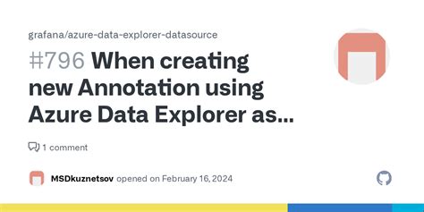 When Creating New Annotation Using Azure Data Explorer As Datasource Automatically Loads All