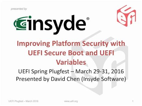 PDF Improving Platform Security With UEFI Secure Boot And UEFI Mar UEFI