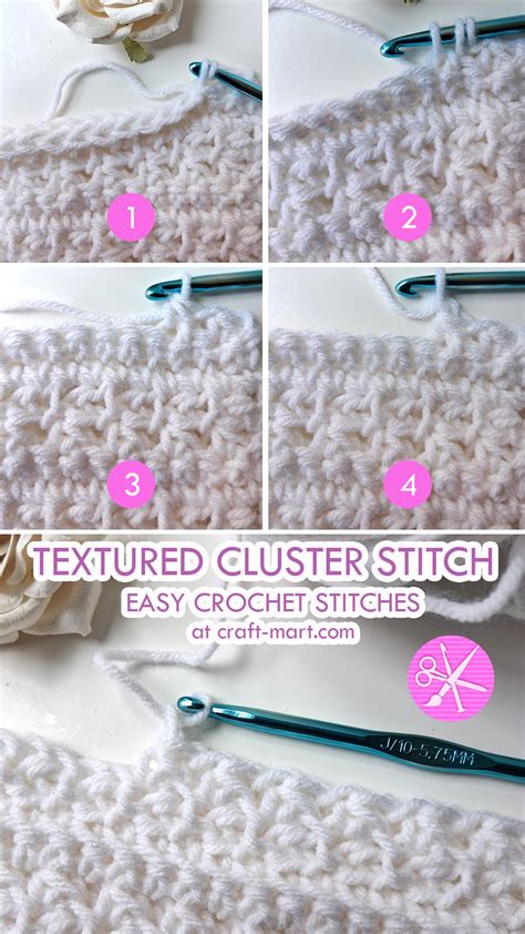 195 5 Easy Crochet Stitch Tutorial Modern Textured Cluster 080525