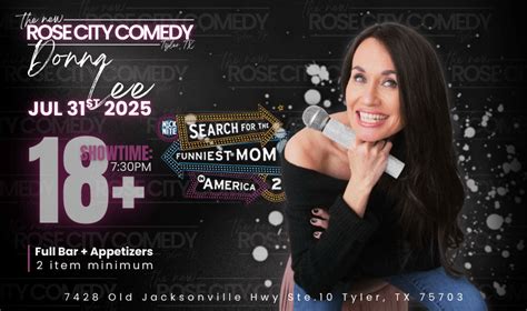 Donna Lee Tickets At Rose City Comedy In Tyler By Rose City Comedy Club