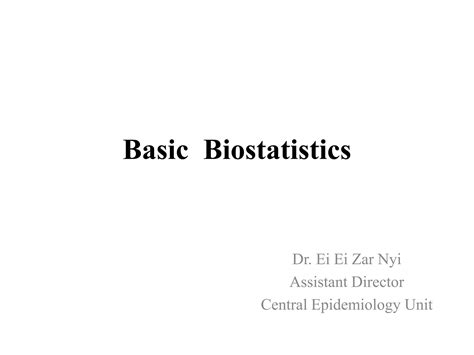 Basic Biostatistics Dr Eezn