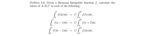 Solved Problem 56 Given A Riemann Integrable Function F