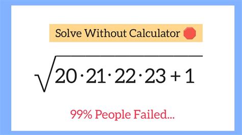 Nice Square Root Problem Maths Simplification Solve Without Calculator YouTube