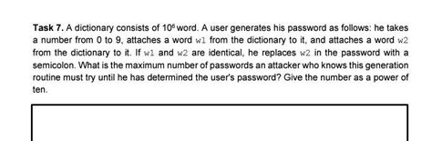 Solved Task A Dictionary Consists Of Word A User Chegg
