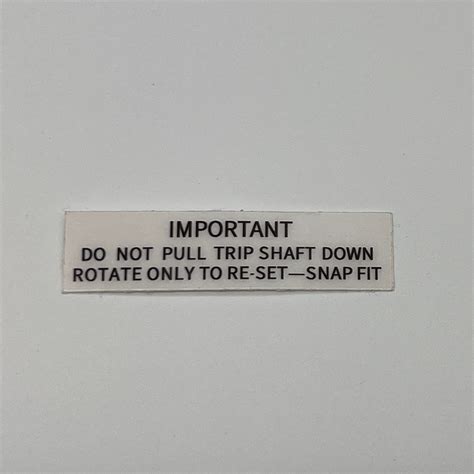 Trip Reset Sticker Smithswerk