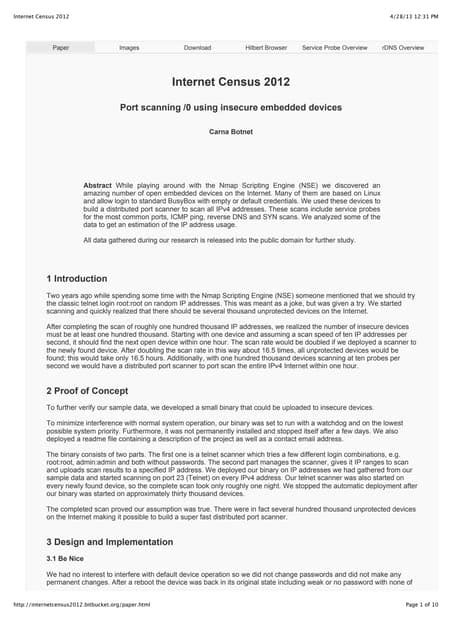 internet census 2012 pdf operating systems computer software and