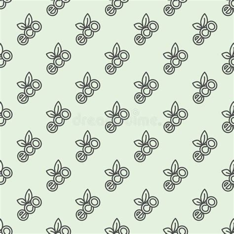 Eco Text Font And Leaves Line Seamless Pattern Eco Tourism Theme Vector Graphics Stock