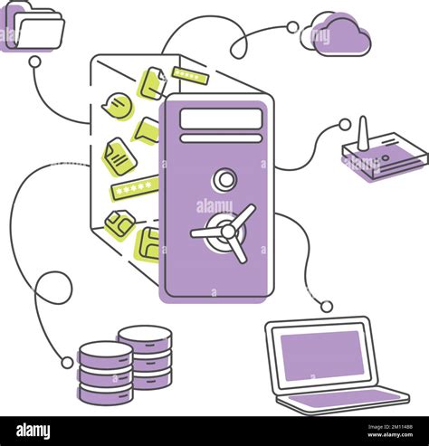 A Vector Illustration Of Network Security On The White Background Stock Vector Image And Art Alamy