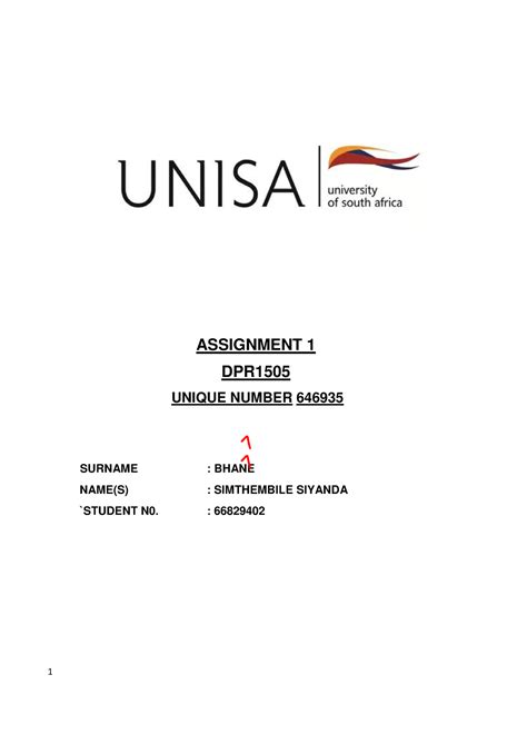 1505 Assignment 1 Assignment 1 Dpr Unique Number 646935 Surname