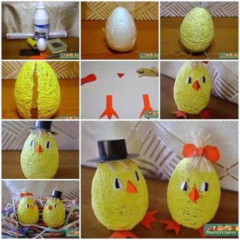 Easter Crafts Diy Easter String Eggs
